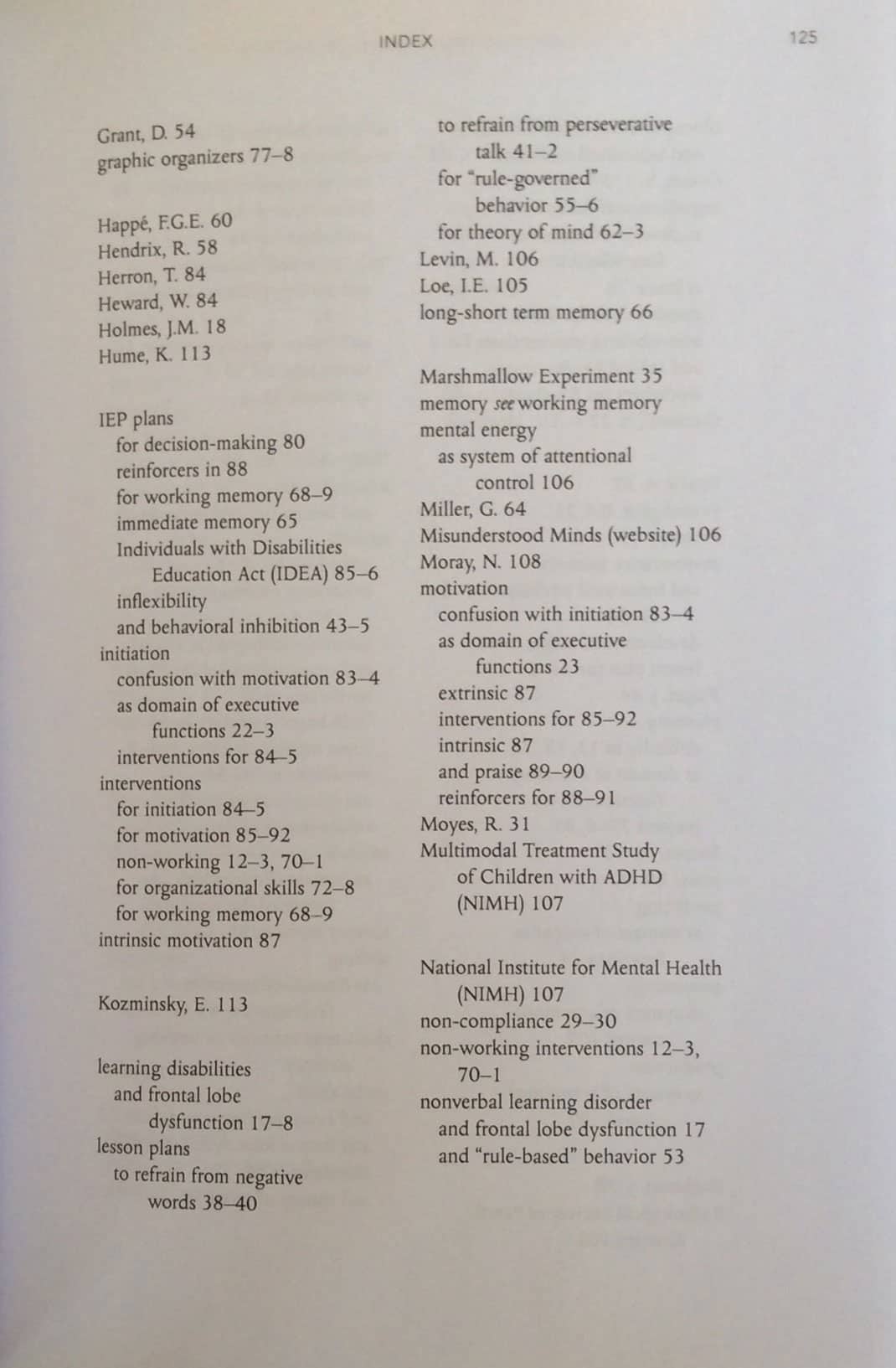 Executive Function Dysfunction - Sue Larkey