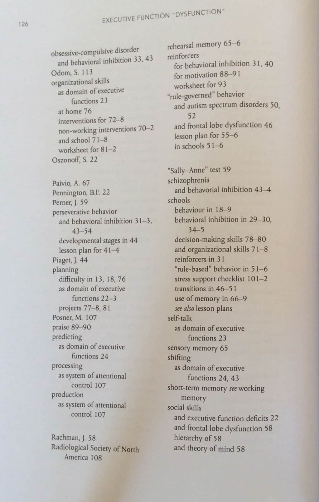 Executive Function Dysfunction - Sue Larkey